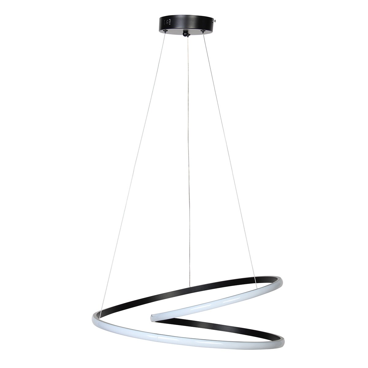 Lustra suspendata LED, Globobox, 53 cm, 55W, 4000K, Negru - eMAG.ro