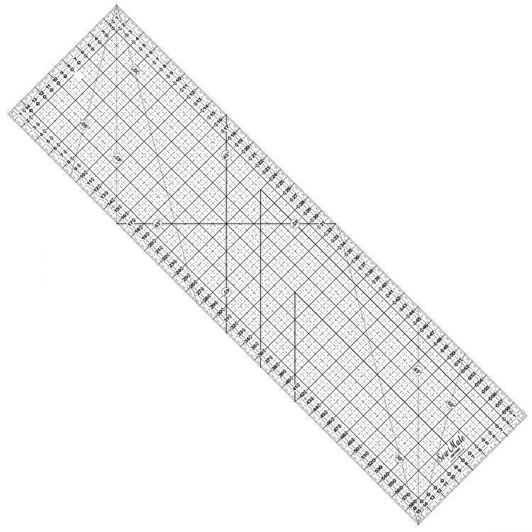 Rigla patchwork si matlasare, Sew Mate, 16 x 60 cm, Transparent - eMAG.ro