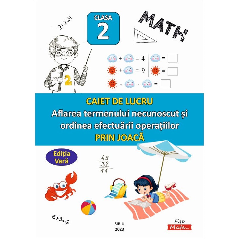 Set 6 caiete de lucru la matematica, clasa 2 - Editura A.T.U - eMAG.ro