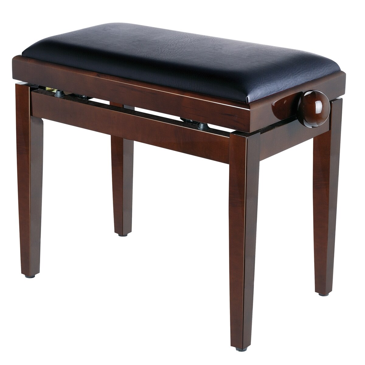 Scaun pentru pian Soundsation, SBH-100P, Lemn de trandafir, Maro/Negru ...