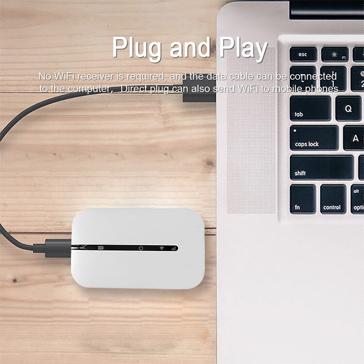 Router portabil, router 4G, Slot SIM, 2100mAh, Alb - eMAG.ro