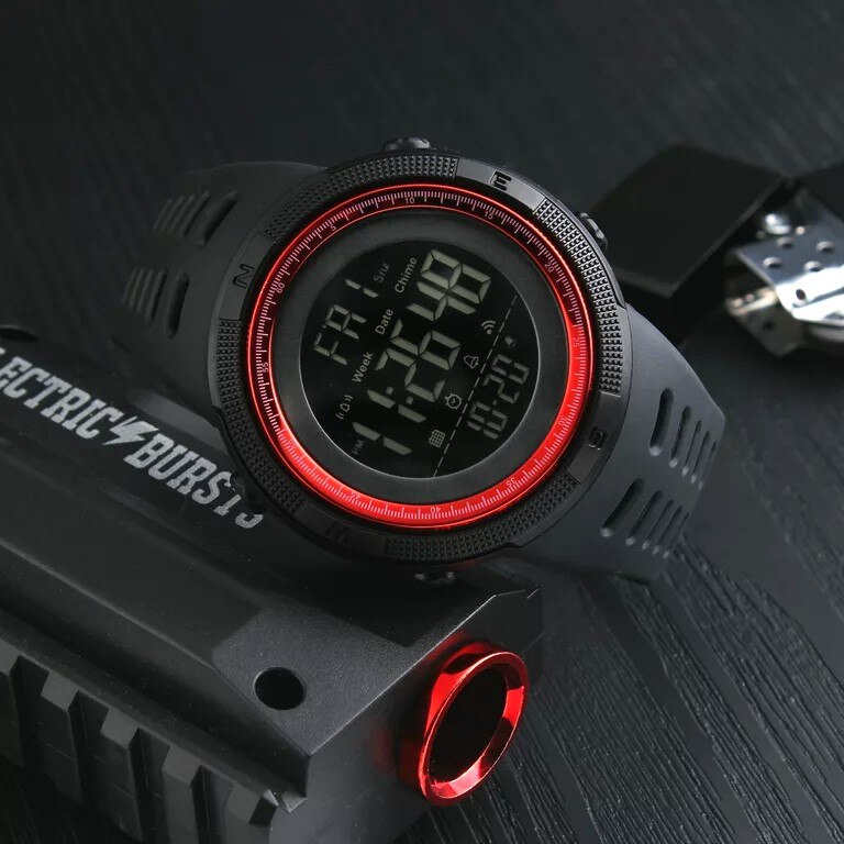 Ceas Sport, Skmei, Barbati, Afisaj Digital, Rezistent la apa 50M, Red ...