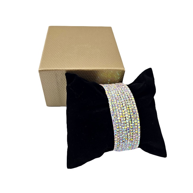 Set 10 bratari elastice With Sparks, cu cristale artizanale, Argintiu ...