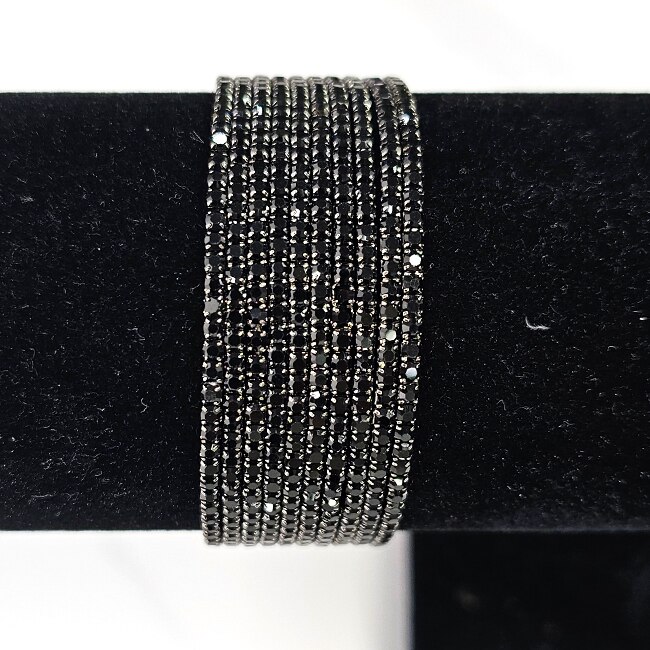 Set 10 bratari elastice With Sparks, cu cristale artizanale, Negru ...
