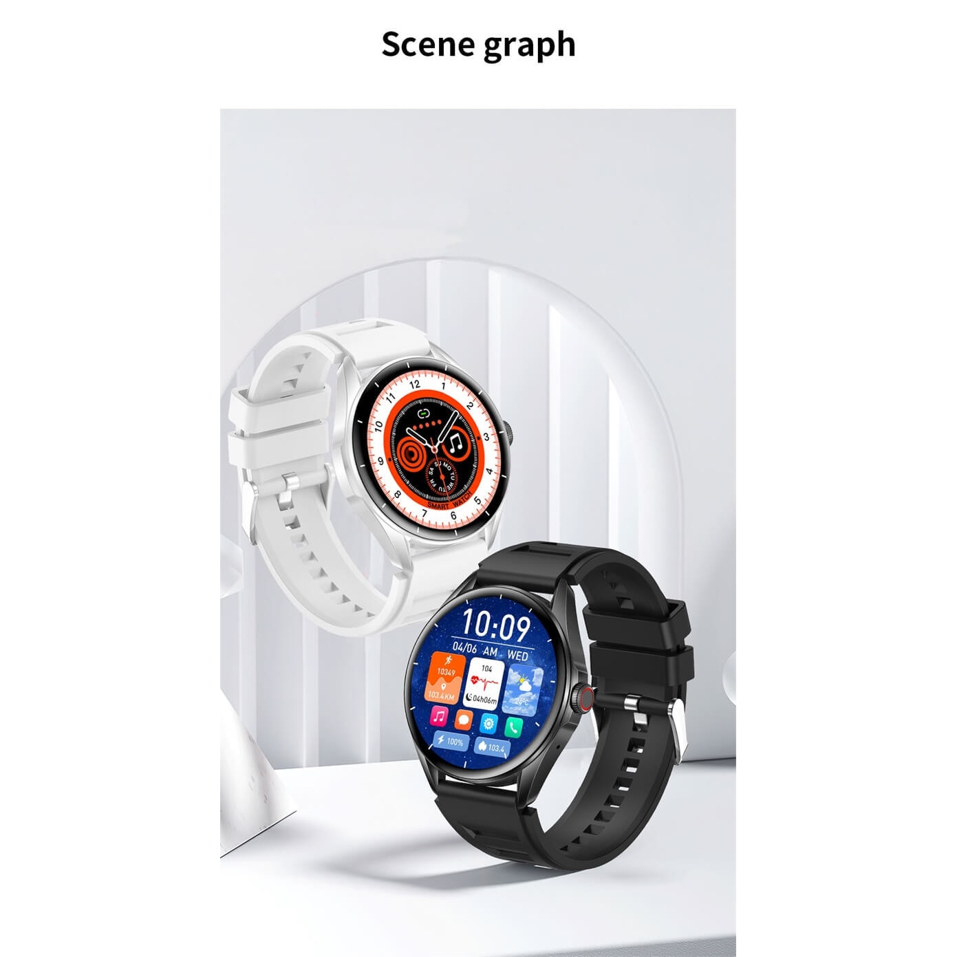 Ceas SmartWatch Delta Pro idealSTORE, Ecran Tactil AMOLED 1 "43 ...