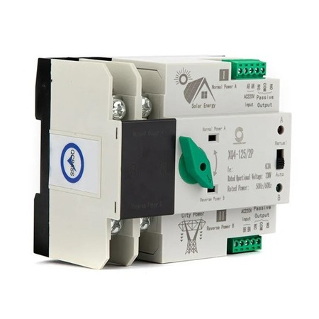 Comutator ATS 220V 2P-125A monofazat, separator automat de la panouri ...