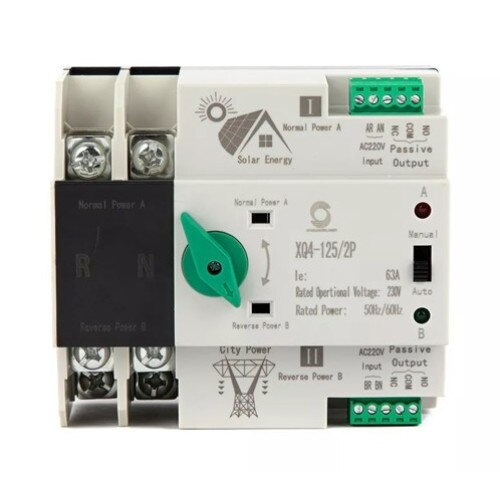 Comutator ATS 220V 2P-125A monofazat, separator automat de la panouri ...