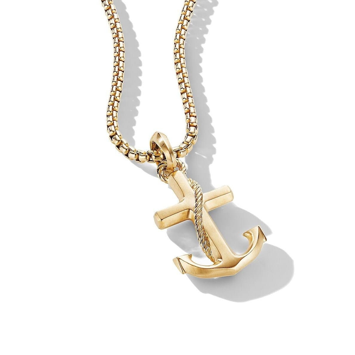 Pandantiv barbati ancora model nautic auriu handmade Dual Stax - eMAG.ro