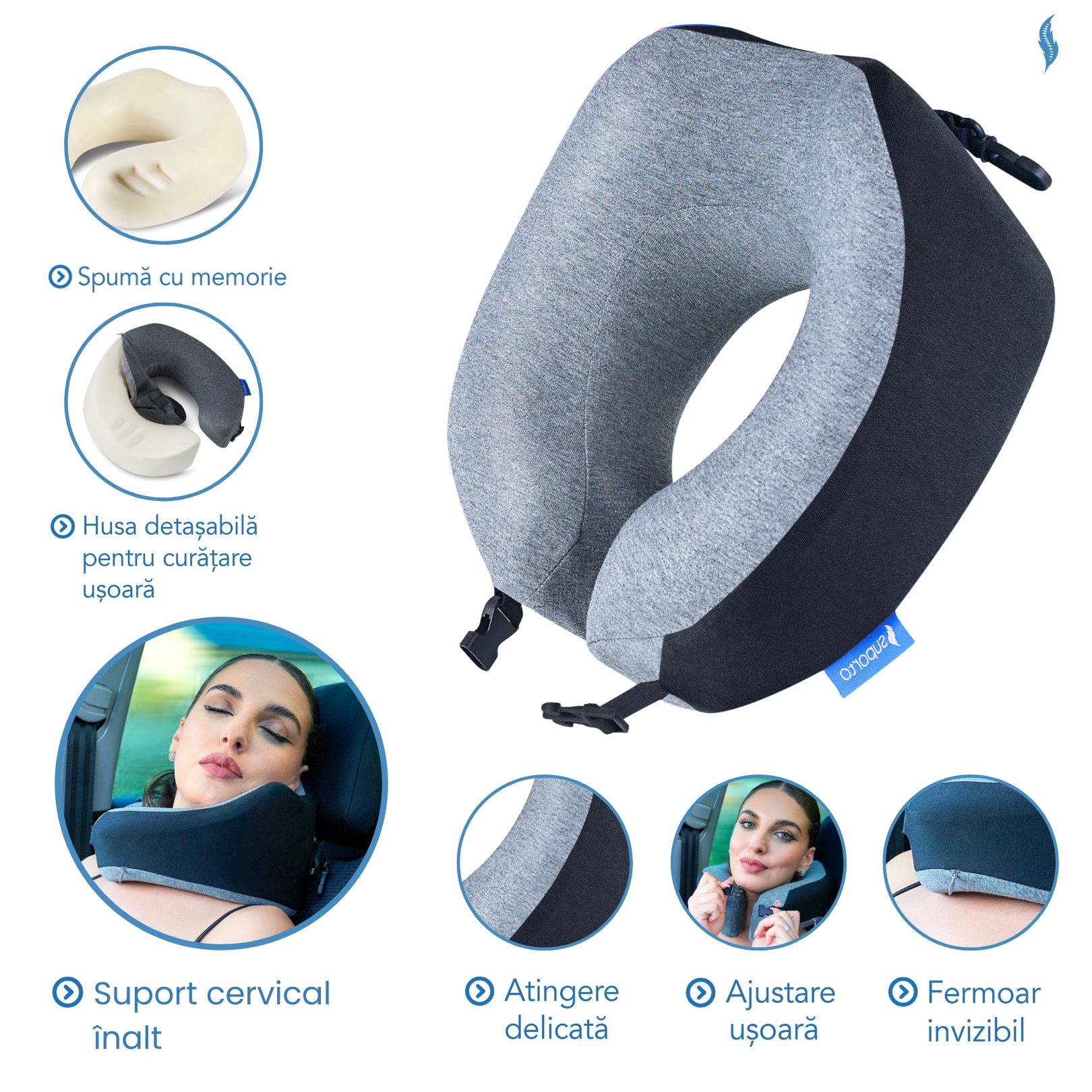 Perna de Calatorie pentru Gat, pentru Avion si Masina, din Spuma cu ...