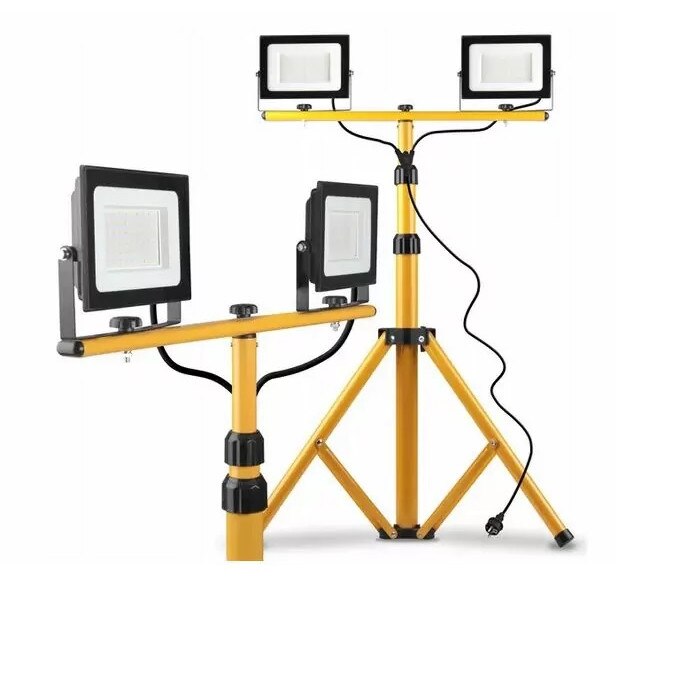 Set 2 x 50W Proiector lucru LED Halogen si trepied reglabil pe inaltime ...