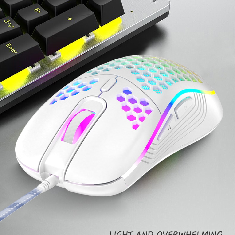Mouse Gaming KINSI, USB, 7200 DPI Reglabil, RGB LED, Alb - eMAG.ro