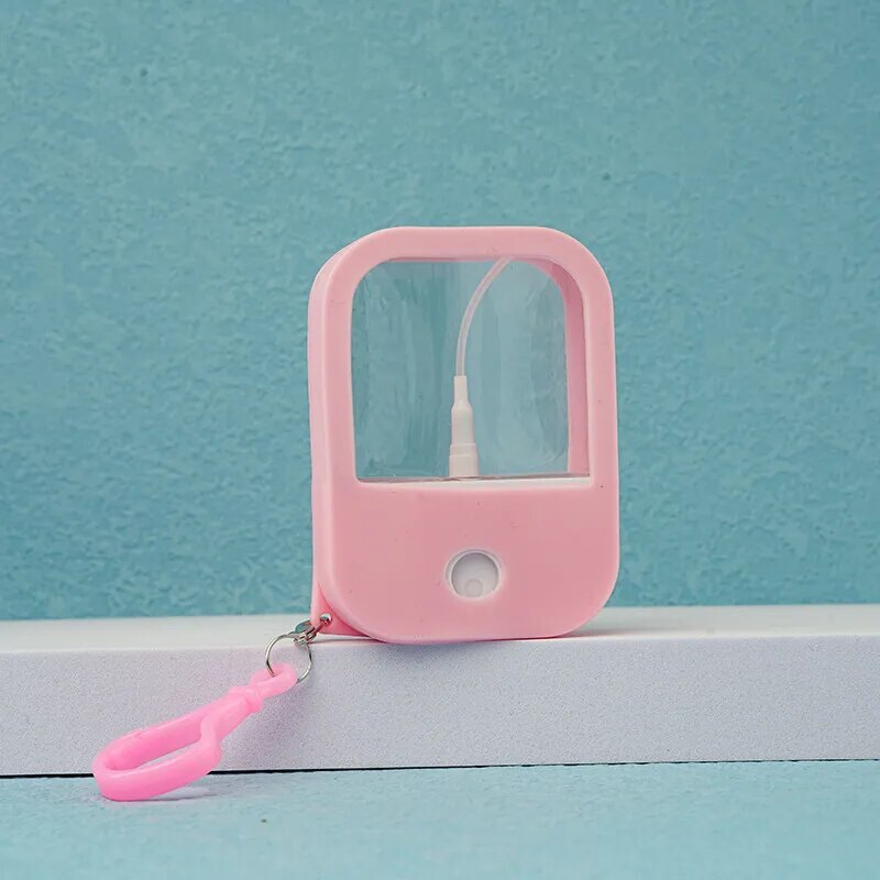 Flacon de parfum portabil reincarcat de 30 ml cu capac roz din silicon ...