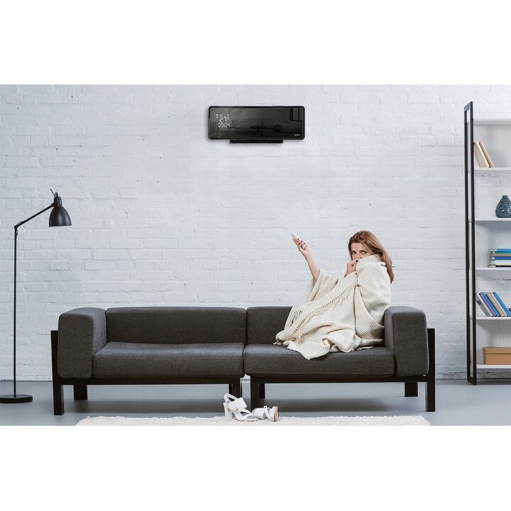 Perdea de aer, calorifer Eberg incalzitor ventilator Q4 2000W, sticla ...