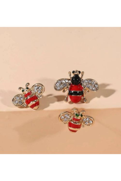 Set 3 albinute, aliaj de cupru, aurie, 2 cm - eMAG.ro