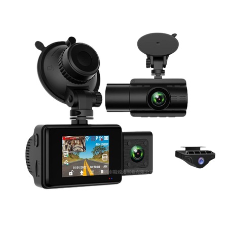 Camera auto Dash Cam Pro cu rezolutie 4K HD, 30 FPS, display 2 inch ...