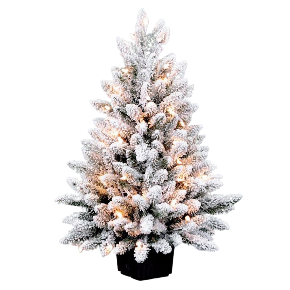 Brad artificial Flock Deluxe Pot Tree, Royal Christmas, 90 cm - eMAG.ro