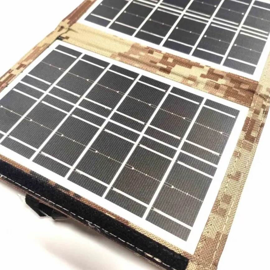 Panou solar turistic dublu, UBX®, USB, pliabil, 7.5W, 29x20 cm, model ...