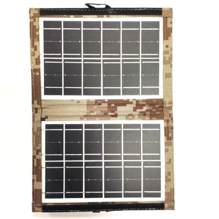 Panou solar turistic dublu, UBX®, USB, pliabil, 7.5W, 29x20 cm, model ...