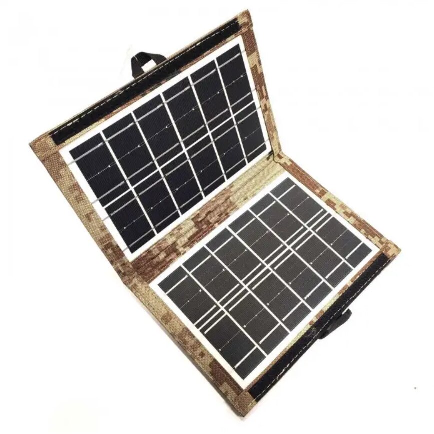 Panou solar turistic dublu, UBX®, USB, pliabil, 7.5W, 29x20 cm, model ...