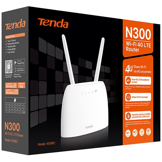 Router Wireless Tenda 4G06C 4G LTE, N300 - eMAG.ro