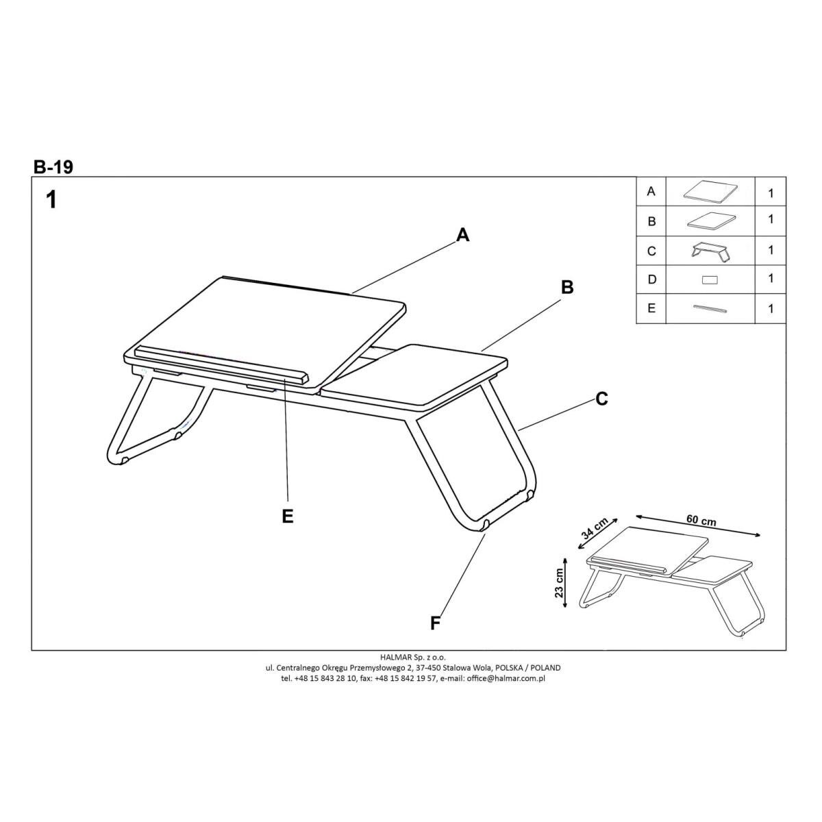 Masuta laptop B19 - eMAG.ro