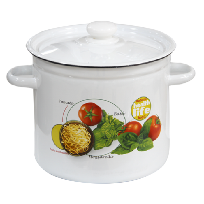 Oala emailata cu capac MOTARELA 4, 5L, otel carbon - eMAG.ro