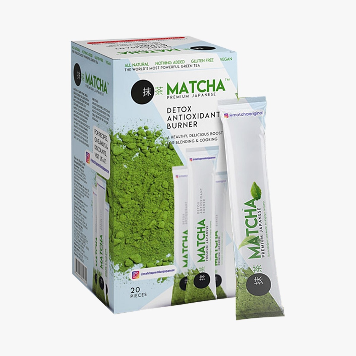 Méregtelenítő antioxidáns MATCHA tea, 20 tasak - eMAG.hu