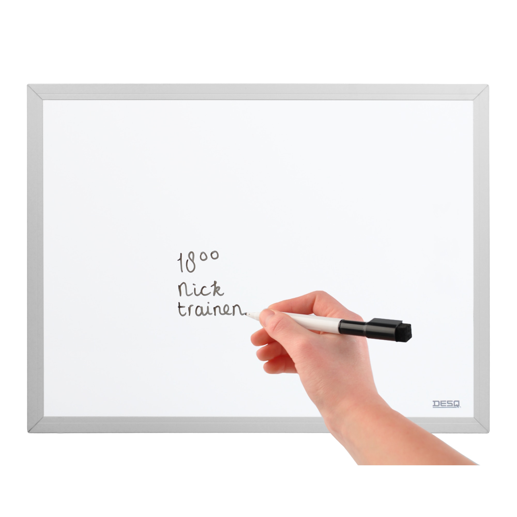 Tabla alba magnetica DESQ 4201, 30 X 40 cm, rama aluminiu - eMAG.ro