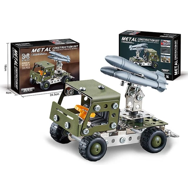 Set de constructie, Camion Militar cu Lansator de Rachete, 134 Piese ...