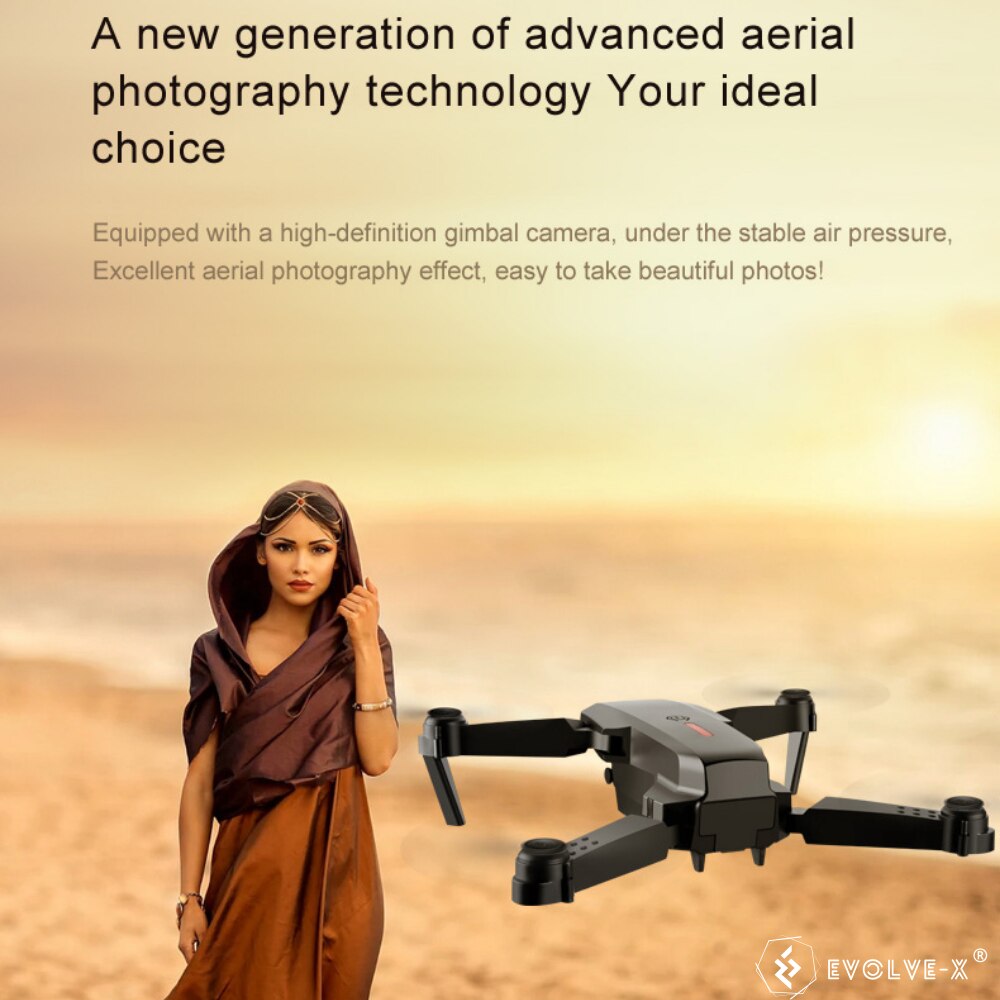 Drona pliabila Evolve-x® E88, Camera duala UHD 4K, Functie mentinere ...