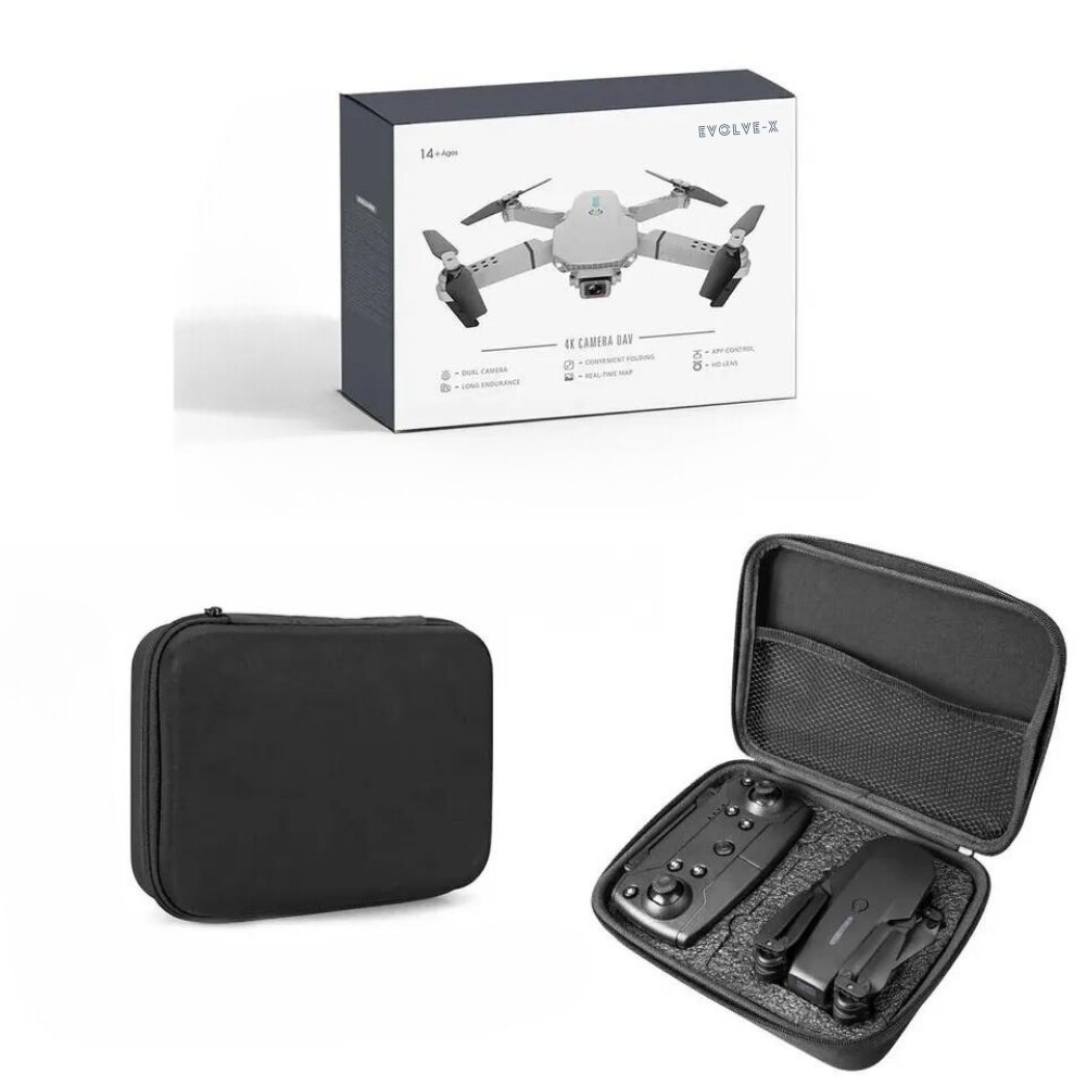 Drona pliabila Evolve-x® E88, Camera duala UHD 4K, Functie mentinere ...