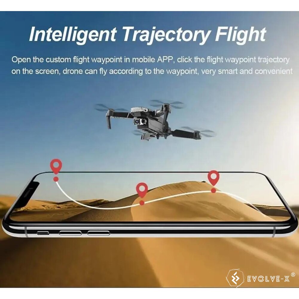 Drona pliabila Evolve-x® E88, Camera duala UHD 4K, Functie mentinere ...