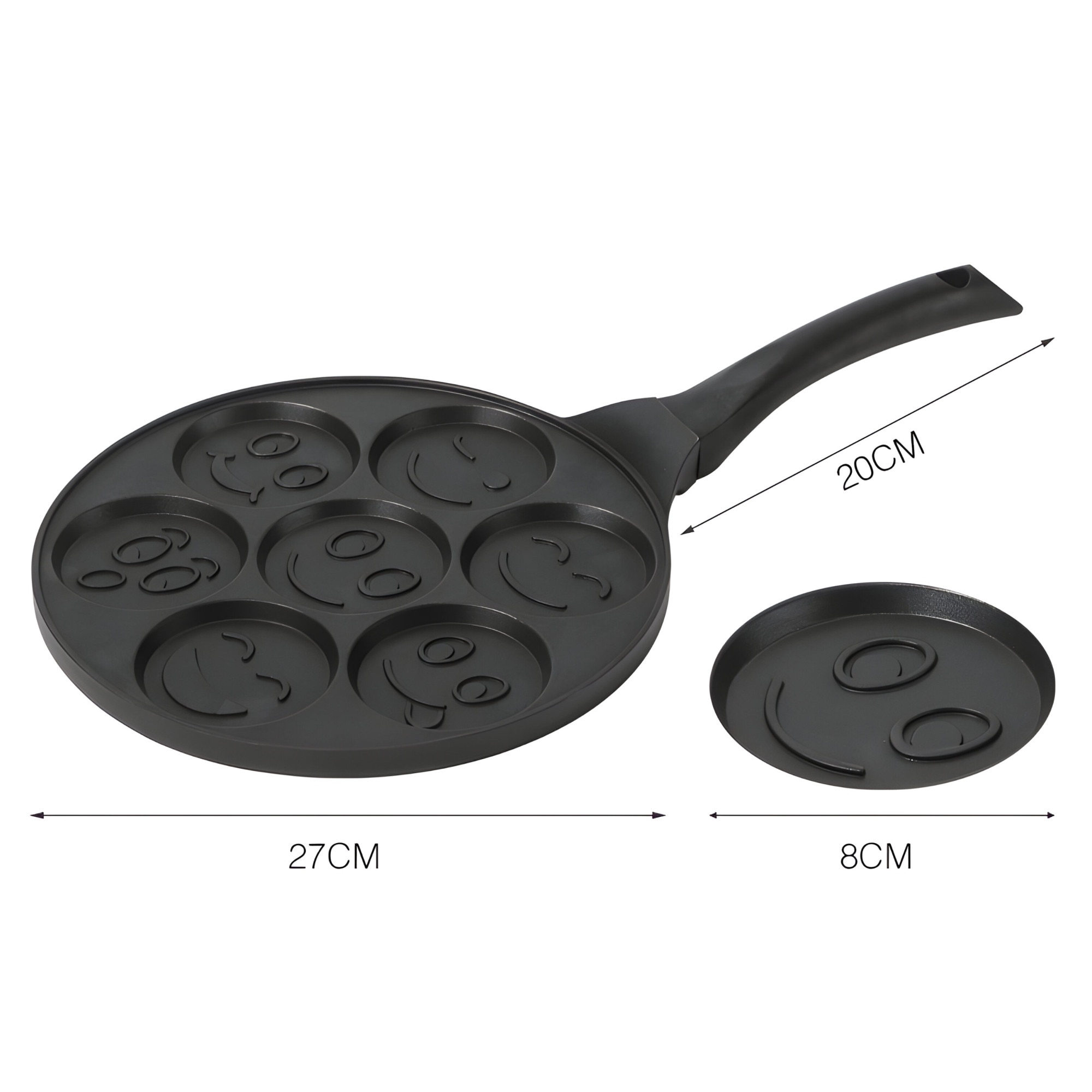 Tigaie pentru clatita cu 7 forme Smile Pancakes, 26 cm - eMAG.ro