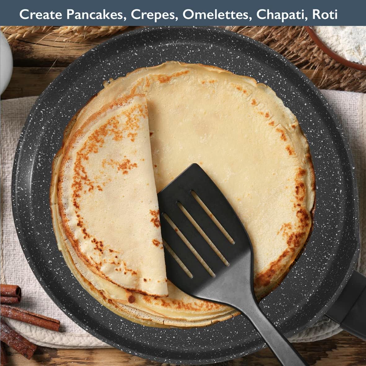 Tigaie de clatite Blackmoor, 26 cm, aluminiu, invelis antiaderent ...