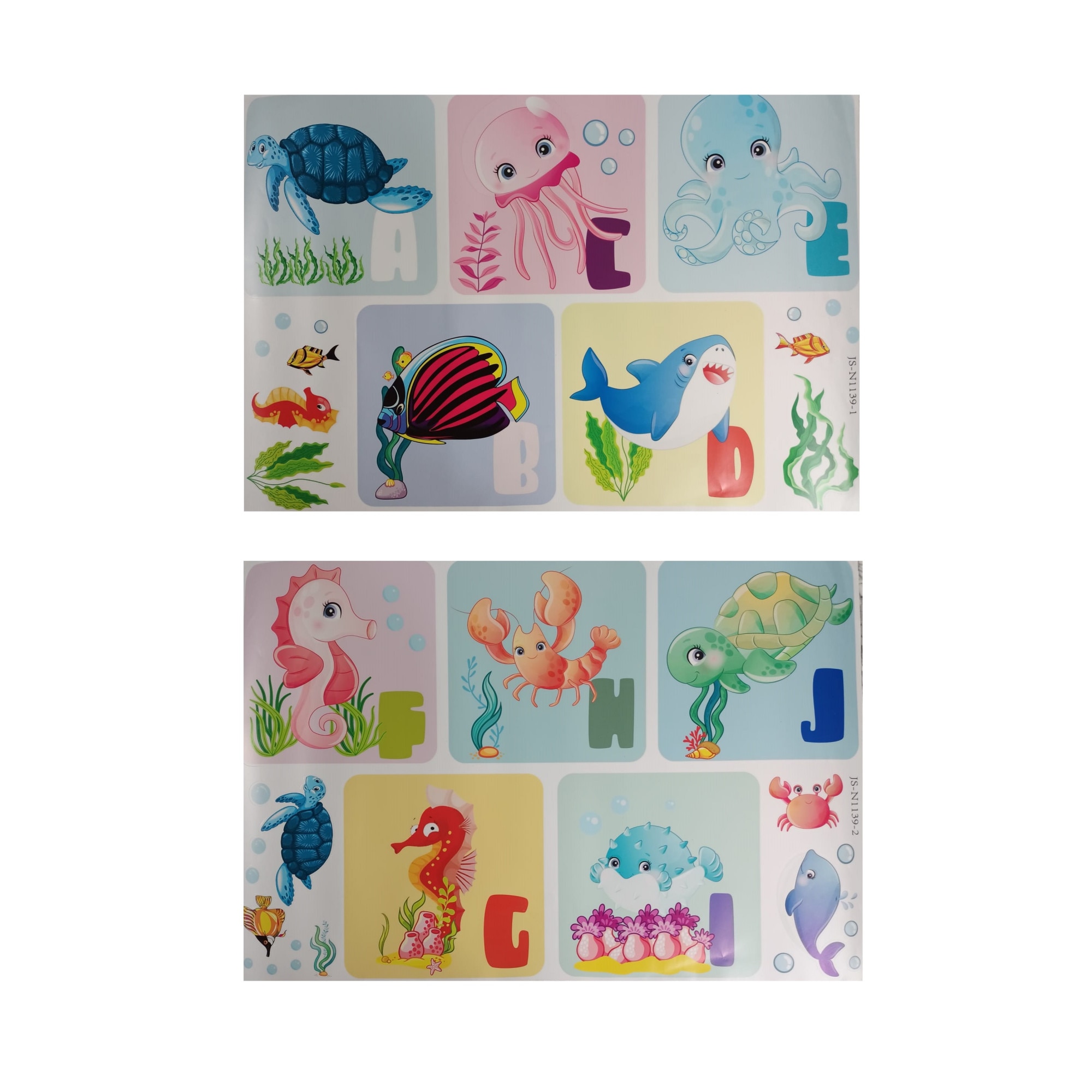 Sticker Autoadeziv Decorativ cu Pesti si Animale Marine, pentru Camera ...