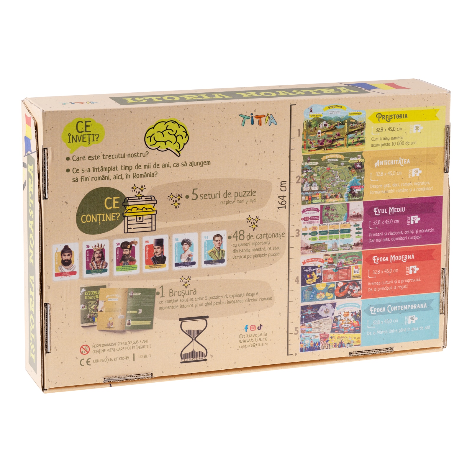 Joc Educativ "Istoria Noastra", 5 seturi puzzle, 48 cartonase cu ...