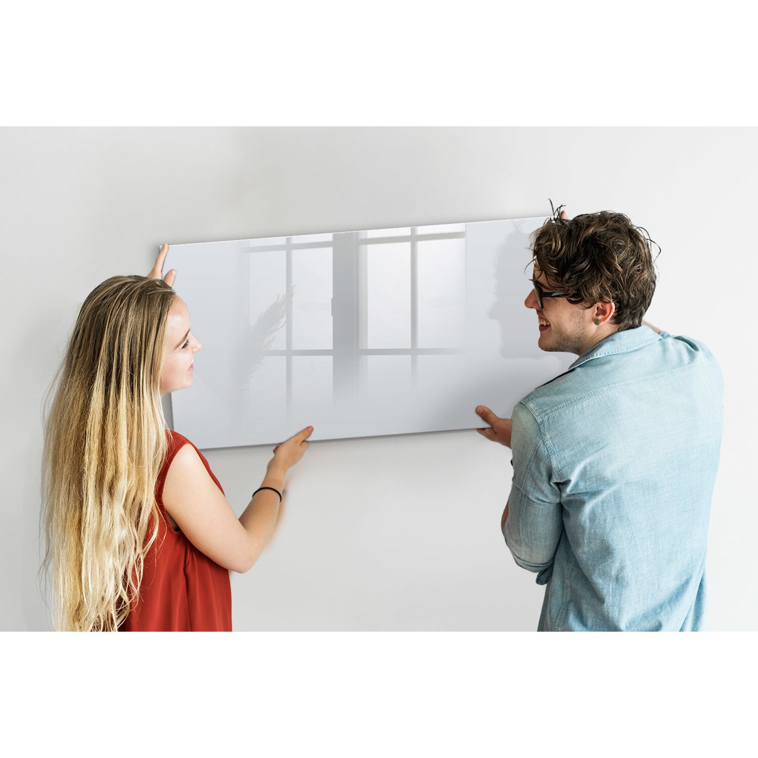 Tabla magnetica, Sticla, 120 cm x 60 cm, Alb, 00260258 - eMAG.ro