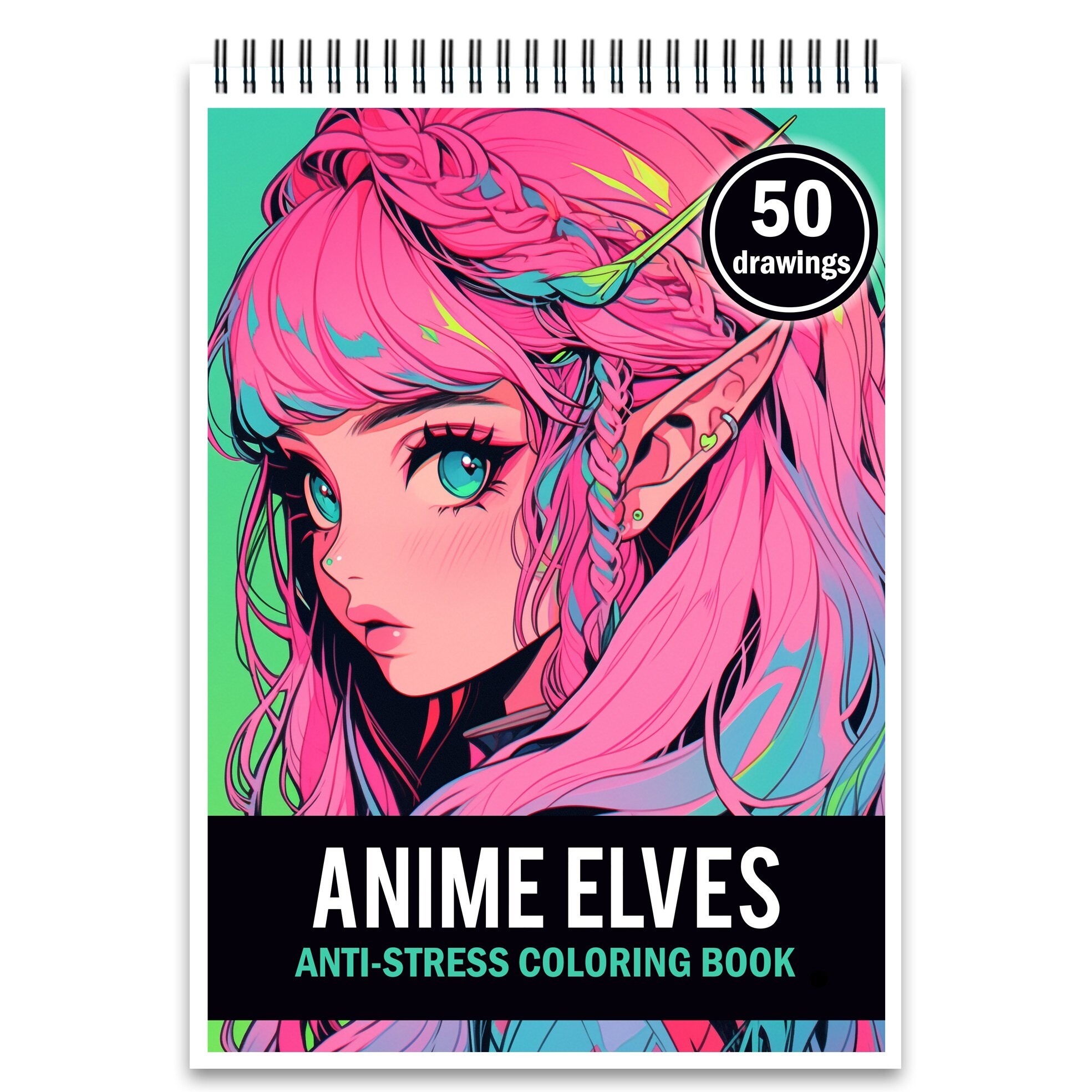 Kifestőkönyv, 50 illusztráció, Anime Elves Girls, 106 oldal - eMAG.hu