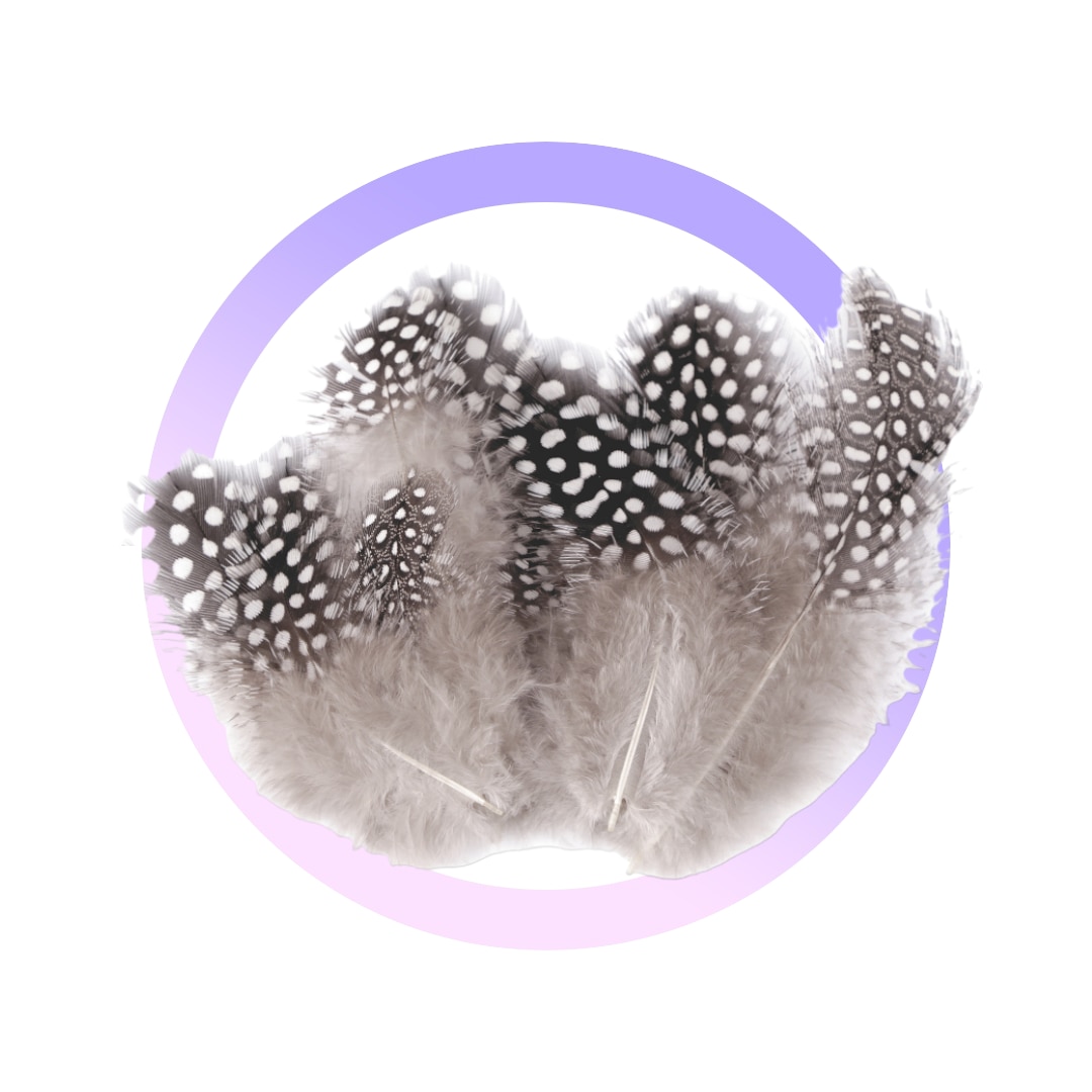 Set 20 pene decorative gaina, lungime 5-12 cm, Gri deschis - eMAG.ro