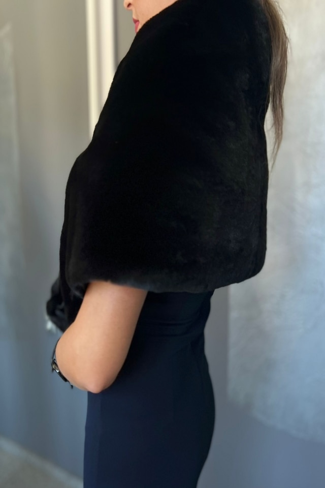 Capa dama blana ecologica simpla, Negru, One Size INTL - eMAG.ro