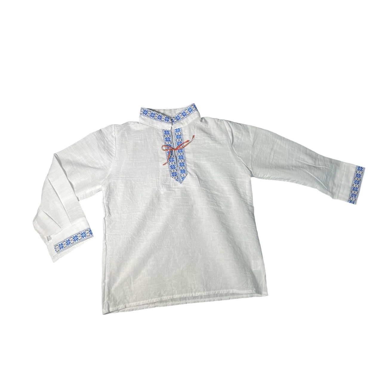 Ie traditionala baieti, alba, broderie albastra, 4 ani - eMAG.ro