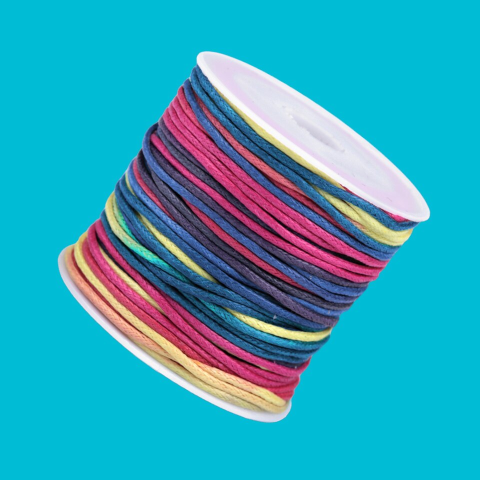 Snur curcubeu din bumbac, diametru 1 mm, lungime 20 m, Bleumarin - eMAG.ro