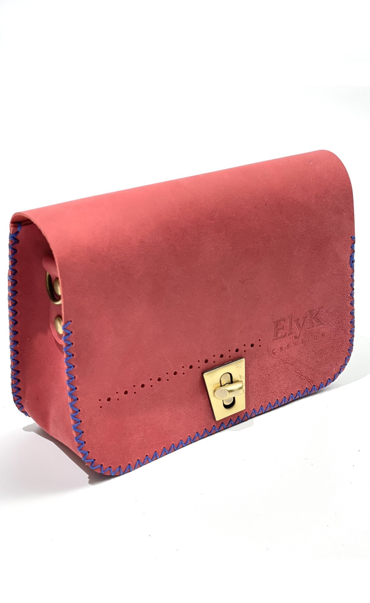 Geanta dama din piele naturala, handmade, Rosie, cusuta manual, Sarah ...