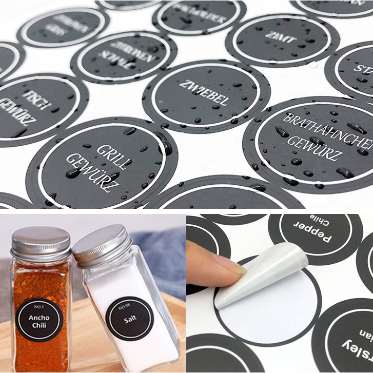 Set 432 etichete autoadezive, Aisdelu®, pentru borcane cu condimente ...