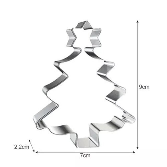 Set 7 Forme pentru Prajituri cu modele de Craciun din Inox - eMAG.ro