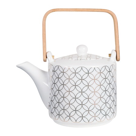 Ceainic - Hexa Blanc Porcelan, Alb, Portelan, 600 ml - eMAG.ro