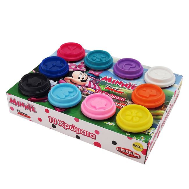 Plastilina Disney Minnie cu Cutie cu 10 Borcanele si Capace Forme 500g ...