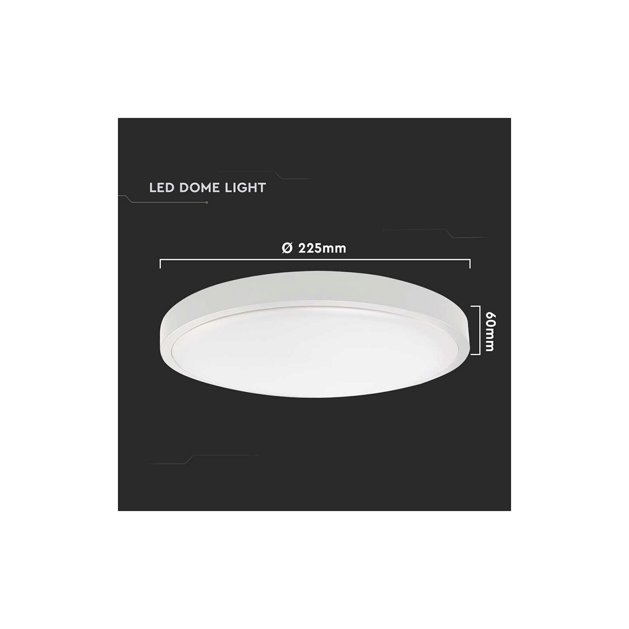 LED плафон със сензор за движение, 24W, топла светлина 3000K, IP44 ...