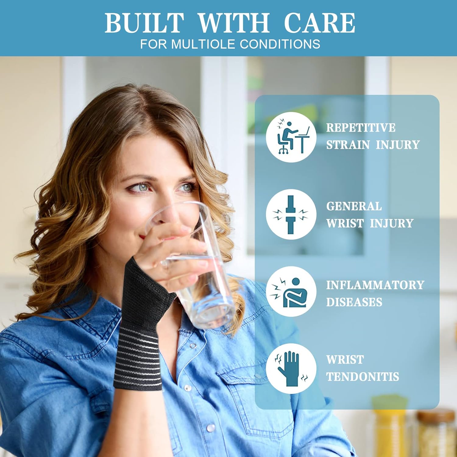 Set 2 orteza mana, Aisdelu®, Bandaj reglabil, Material Elastic ...