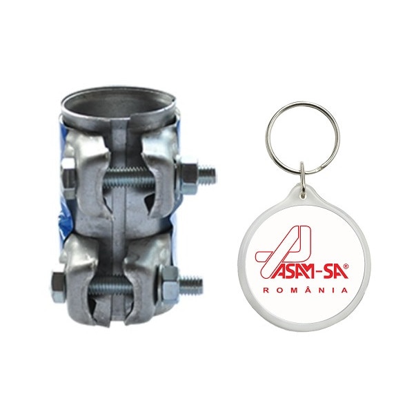 Set Conector Teava Esapament 40/44.5X90 (Finala Logan) cu Breloc ASAM ...